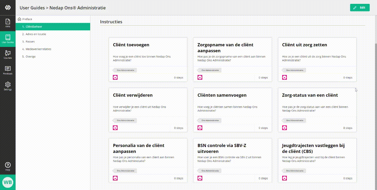 Gebruikersondersteuning Nedap Ons® | SelfGuide
